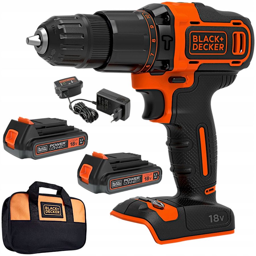 Black Decker BCD700S Wkrętarka udarowa 18V 2x1.5Ah - 12359696079 ...