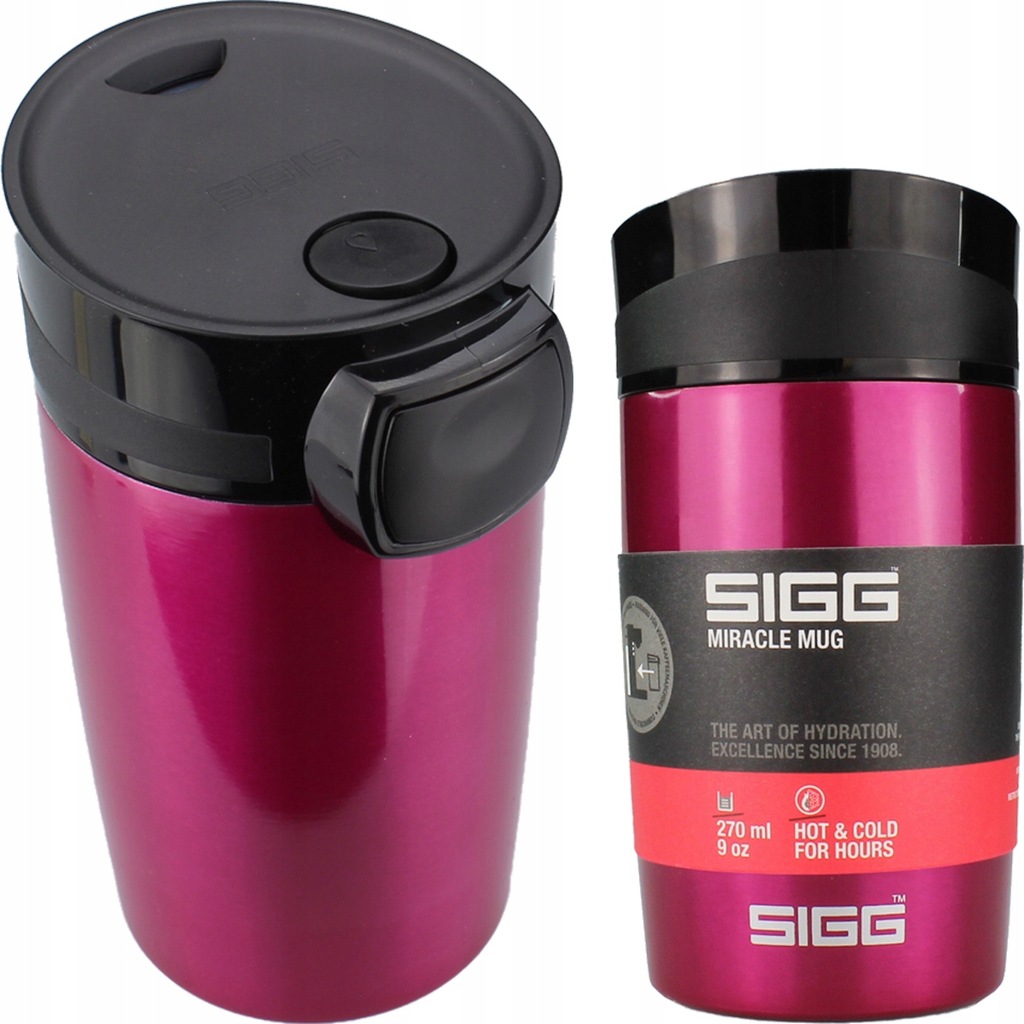 KUBEK TERMICZNY SIGG 270ml TERMOS STAL NIERDZIEWNA MIRACLE MUG BERRY - 15058170914 - oficjalne ...