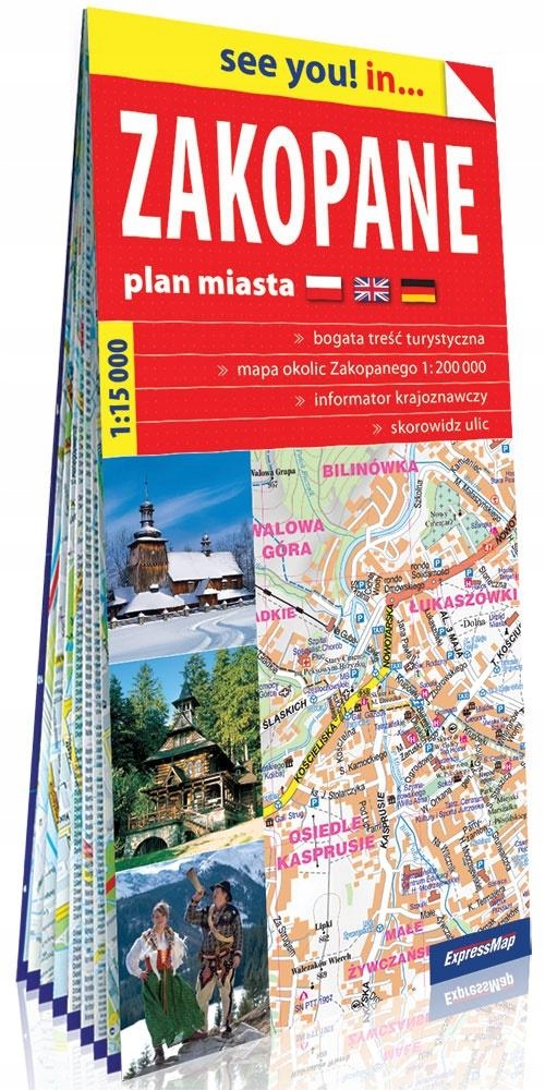 Zakopane plan miasta mapa Zakopanego - 9736883422 - oficjalne archiwum Allegro