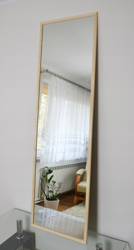 Lustro surowe drewno, styl minimalizm 50x150 - 12104228865 - oficjalne ...