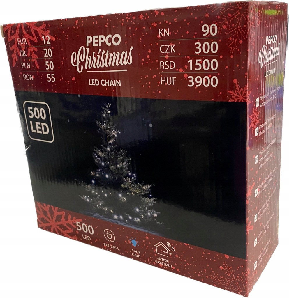 lampki choinkowe LED 500szt cold light PEPCO - 12847803092 - oficjalne ...