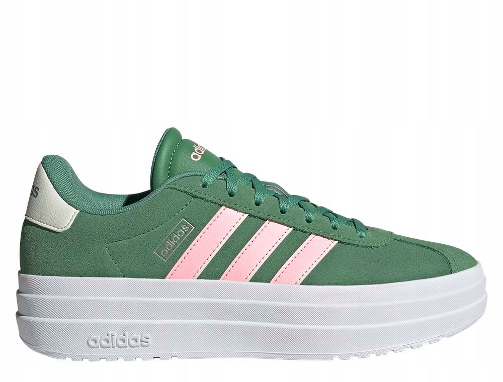 Buty miejskie sneakersy platforma zielone adidas VL COURT BOLD IH0365 ...