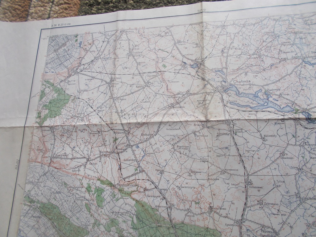 Toruń Chełmża Ryńsk Lubicz stara mapa wojskowa - 11559681201 ...