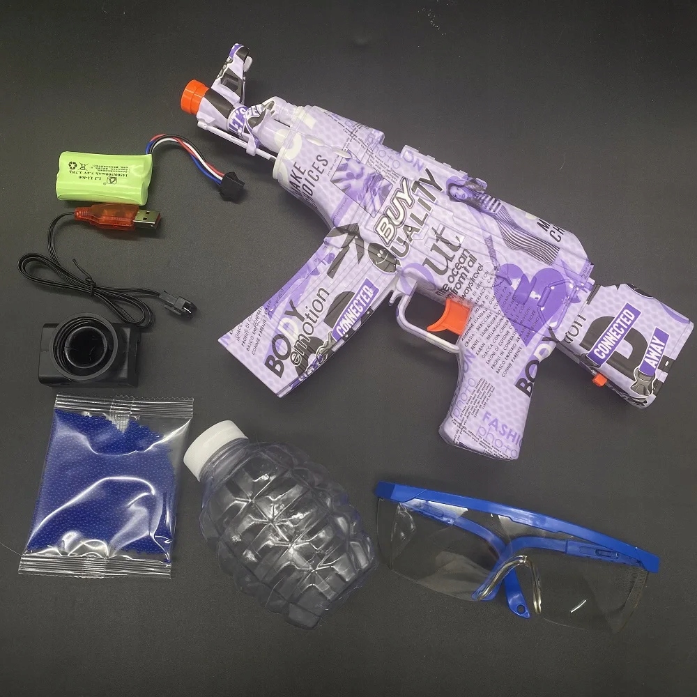 AK47 Electric Gel Blaster Toy Gun Desert Eagle Airsoft Auto Burst ...