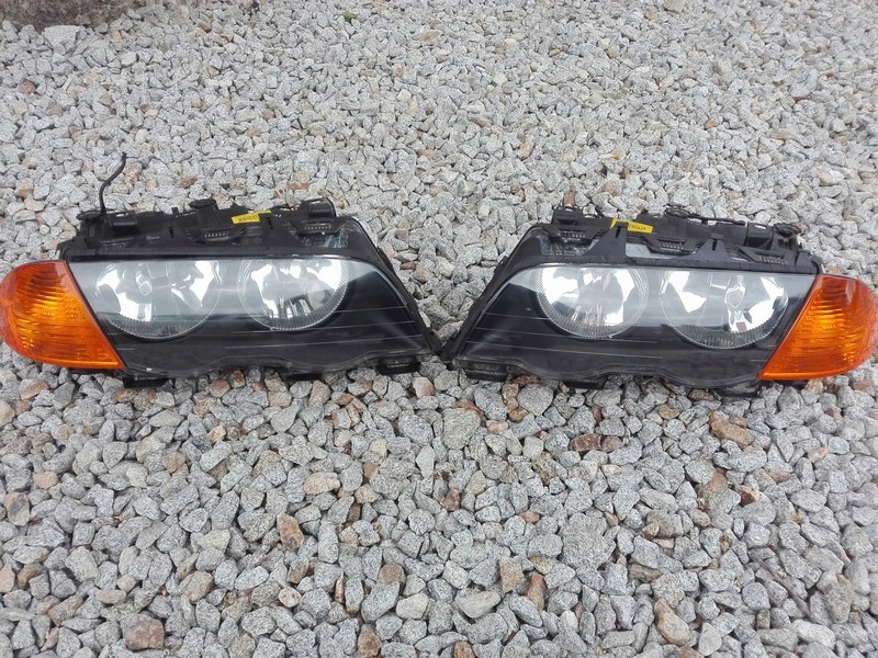 LAMPY PRZÓD PRZEDNIE KIERUNKI BMW E46 KOMPLET - 10727067765 - oficjalne archiwum Allegro
