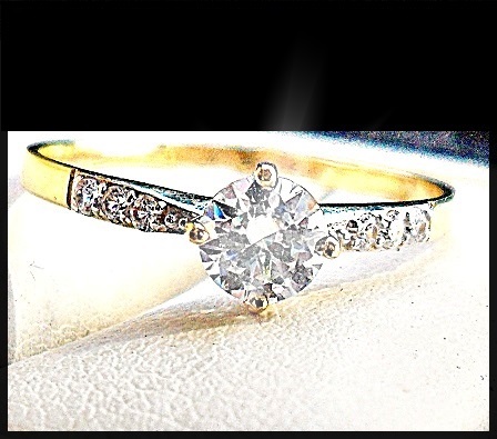 PIEKNY BRYLANT 0,51CT ZLOTO PIERSCIONEK CERTYFIKAT - 13697761517 - oficjalne archiwum Allegro