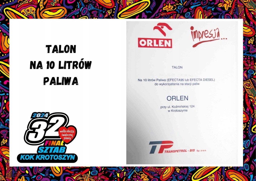TALON NA 10 litrów Paliwa - (EFECTA95 LUB EFECTA DIESEL) - 15094753493 ...