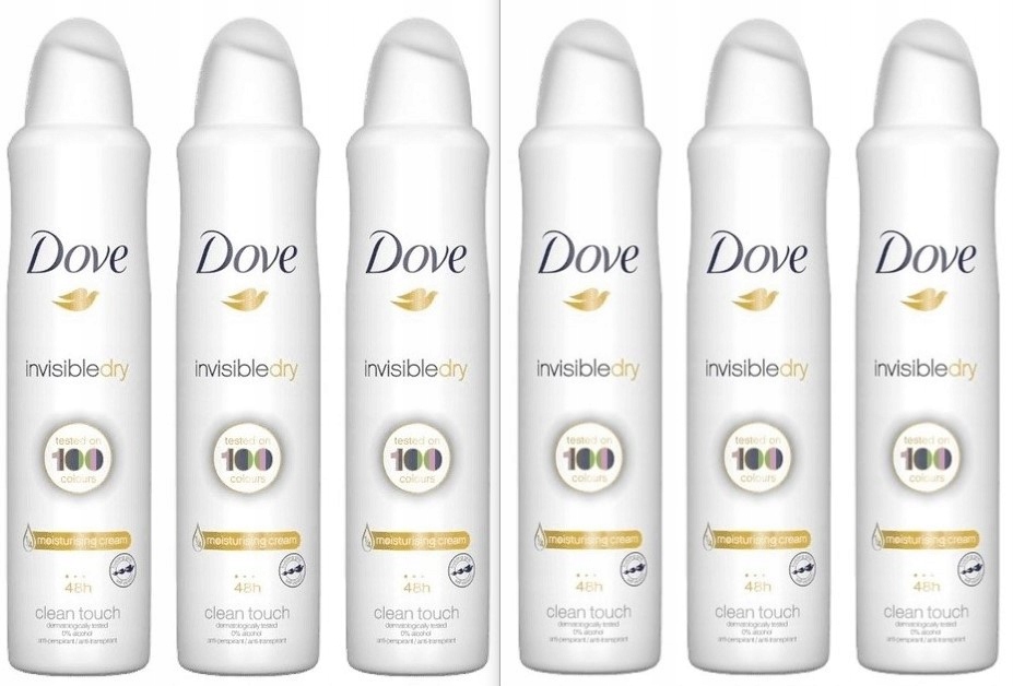 Dove dezodorant spray Invisible Dry 150 ml x 6szt. - 12279439388 ...
