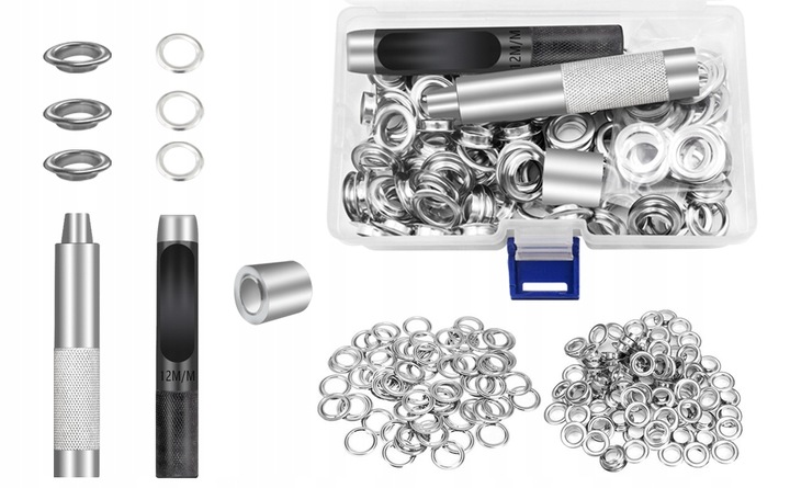 100 SZT OCZKA DZIURKACZ NAPY DO PLANDEKI 12MM - 15450277423 - oficjalne archiwum Allegro