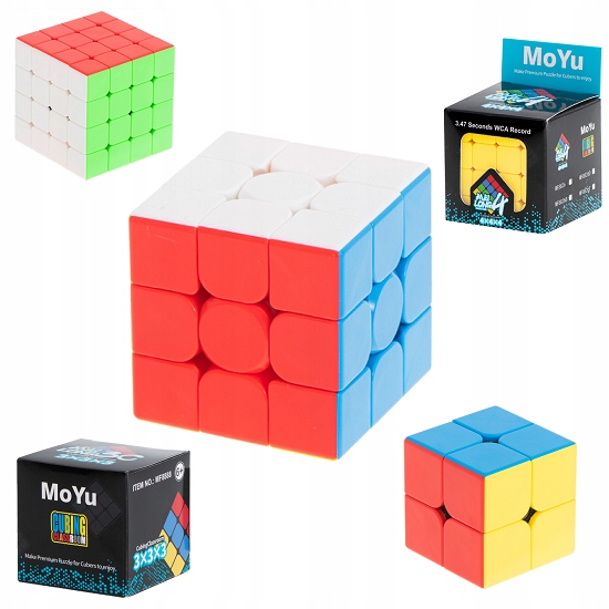 MEGA ZESTAW Profesjonalna KOSTKA MoYu 2x2 3x3 4x4 - 13703298408 - oficjalne archiwum Allegro