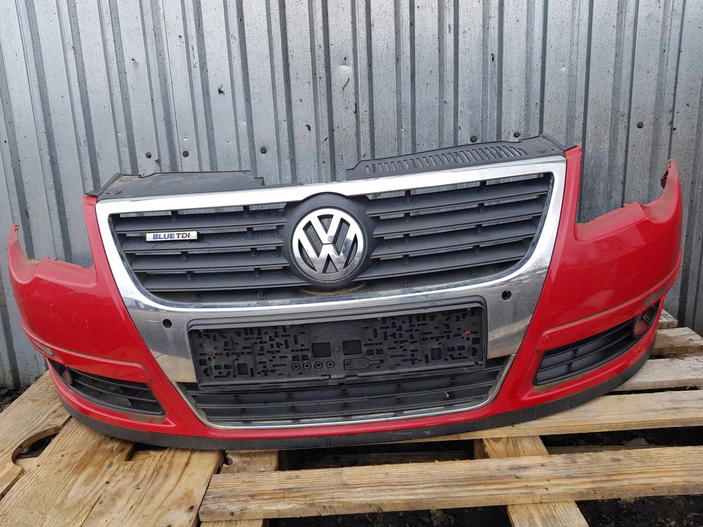 VW Passat B6 Zderzak przedni kompletny PDC LY3D - 13474053165 - oficjalne archiwum Allegro