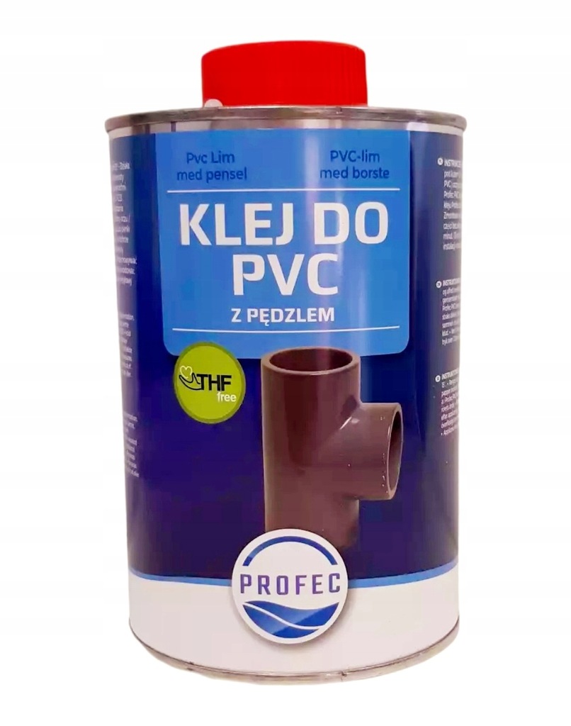 PROFEC klej do rur PVC z pędzlem 0,5L - 11480916690 - oficjalne ...
