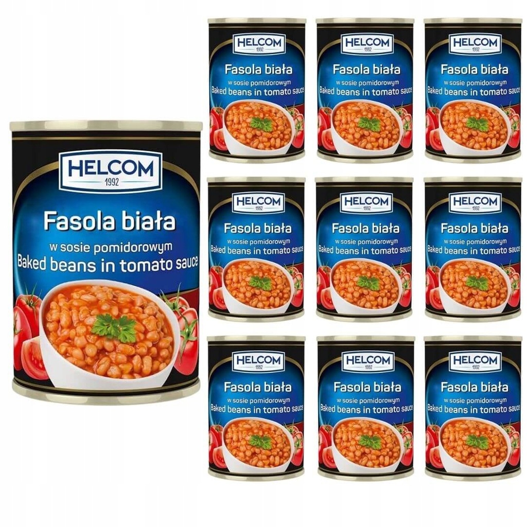 Fasola biała w sosie pomidorowym 400g zestaw 10szt - 10946347778 ...