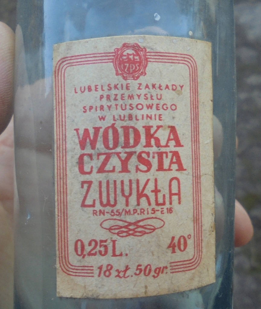 Stara butelka WÓDKA CZYSTA ZWYKŁA Lublin - 13434447875 - oficjalne ...