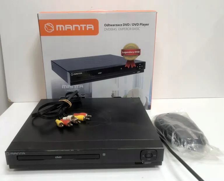 ODTWARZACZ DVD MANTA 064S + KABEL AV + PILOT - 13426569615 - oficjalne ...