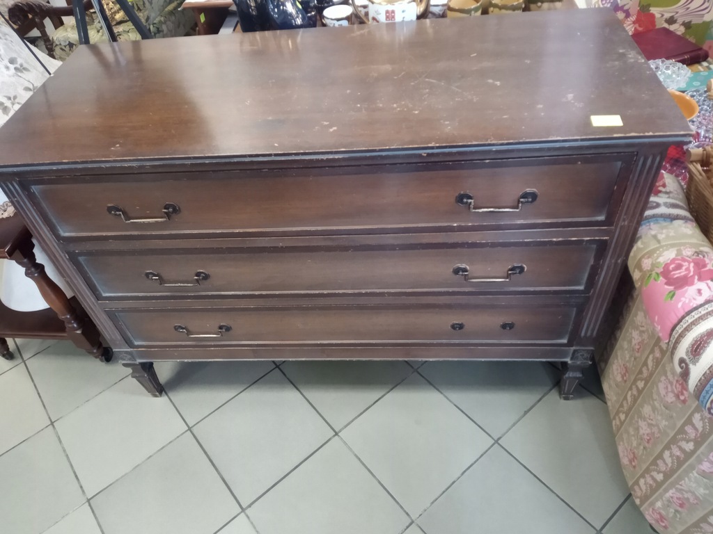 stara komoda vintage duża retro drewno 1780 - 11041013203 - oficjalne ...