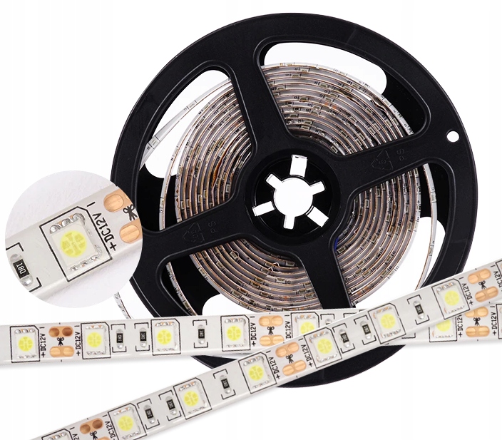TAŚMA LED SMD 2835 600 5m IP65 BIAŁA ZIMNY - 10714724815 - oficjalne ...
