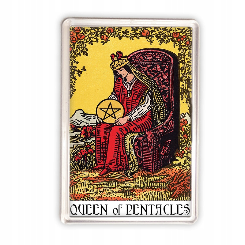 magnes królowa denarów queen of pentacles karta tarota tarot ...