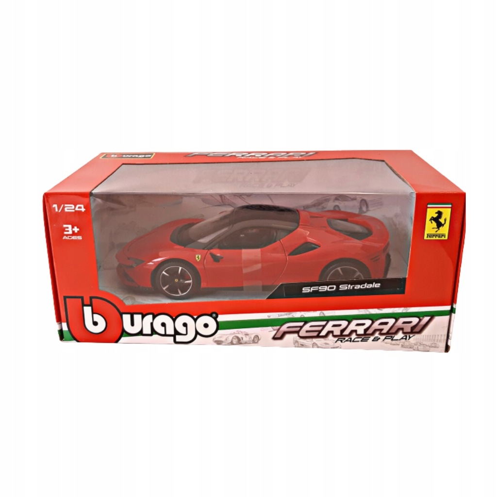 BBURAGO Model Metalowy FERRARI SF90 Stradale 1/24 - 12564581288 - oficjalne archiwum Allegro