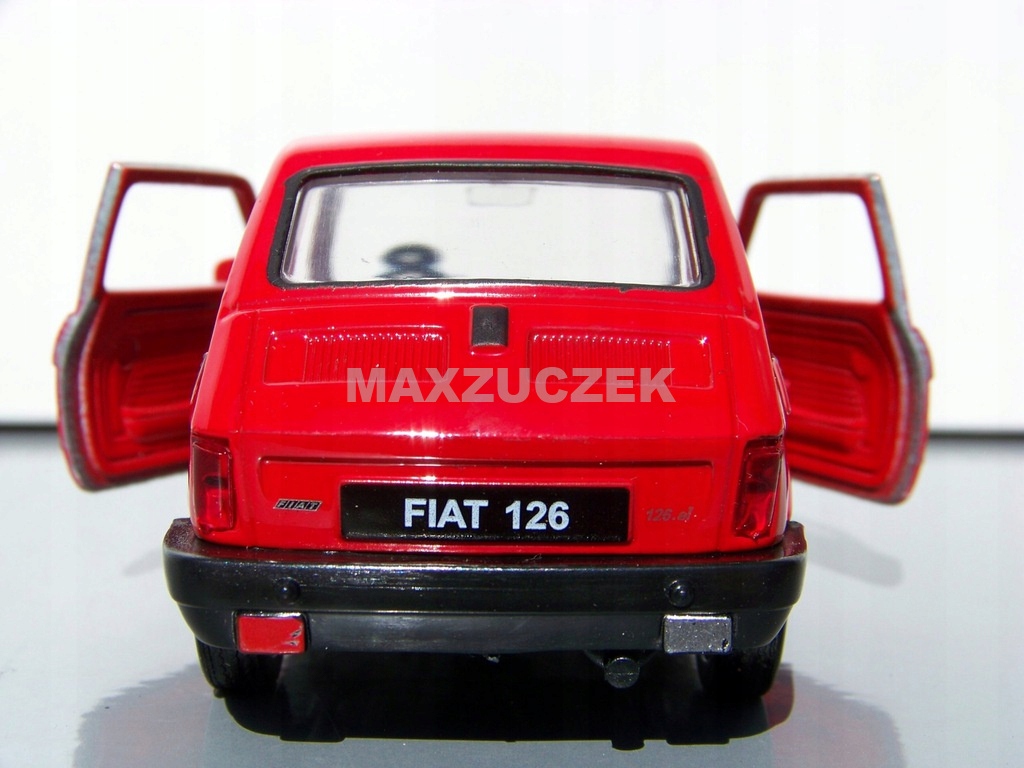 WELLY FIAT 126p MALUCH PRL METAL 1:34 czerwony - 12777171331 ...