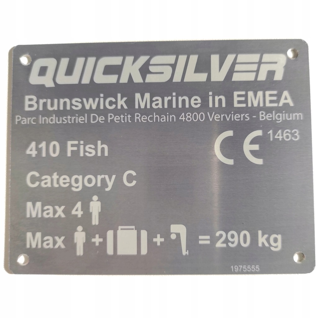 Tabliczka Znamionowa Quicksilver 410 Fish - 12753342561 - oficjalne ...