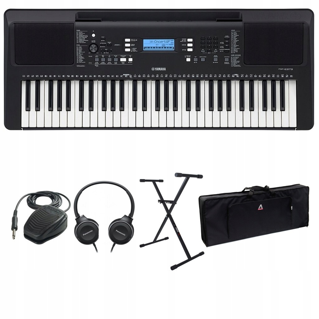 KEYBOARD YAMAHA PSR E-373 E373 Zestaw XL 36 mies. - 10536597217 ...
