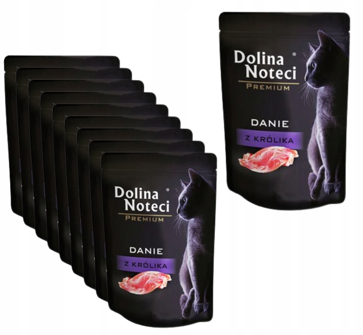 DOLINA NOTECI kota Danie z Królika ZESTAW 10x85g - 13524462715 - oficjalne archiwum Allegro