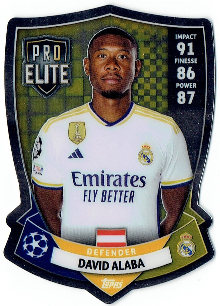 Topps Match Attax 23/24 Karta PRO ELITE SHIELD - SH7 DAVID ALABA ...