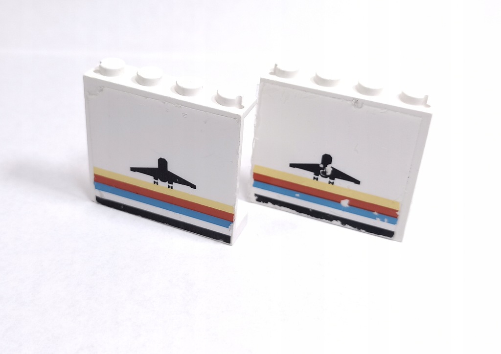 LEGO 4215pb005 panel 1x4x3 naklejka samolot lotnisko set6440 x2sztuki ...