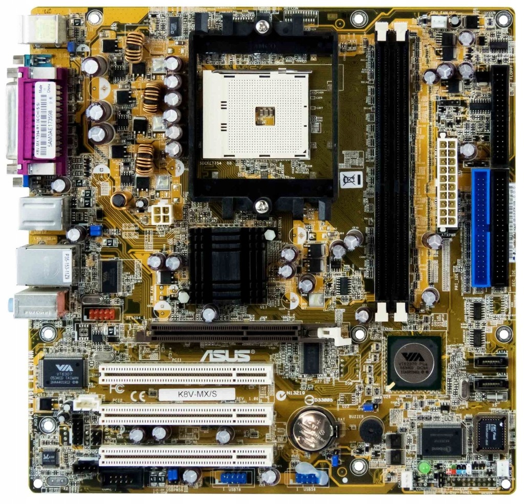 ASUS K8V-MX/S SOCKET 754 DDR AGP PCI - 9583365038 - oficjalne archiwum ...
