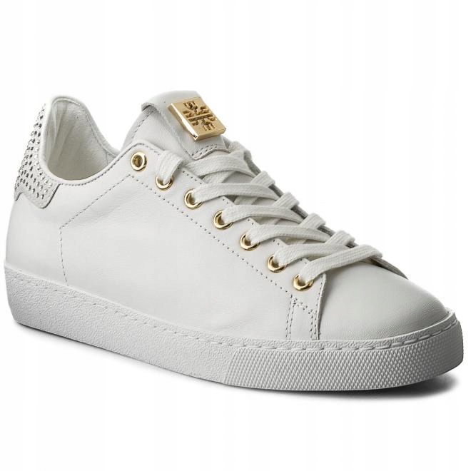 HOGL TRAMPKI SKÓRZANE BIAŁE DAMSKIE LOGO 36 SDA - 12277570306 ...