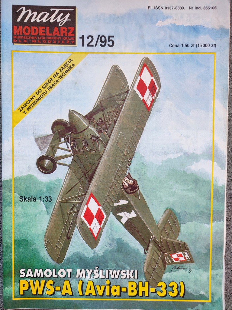 Mały Modelarz 12/1995 samolot PWS-A (Avia-BH-33) - 12782005120 ...
