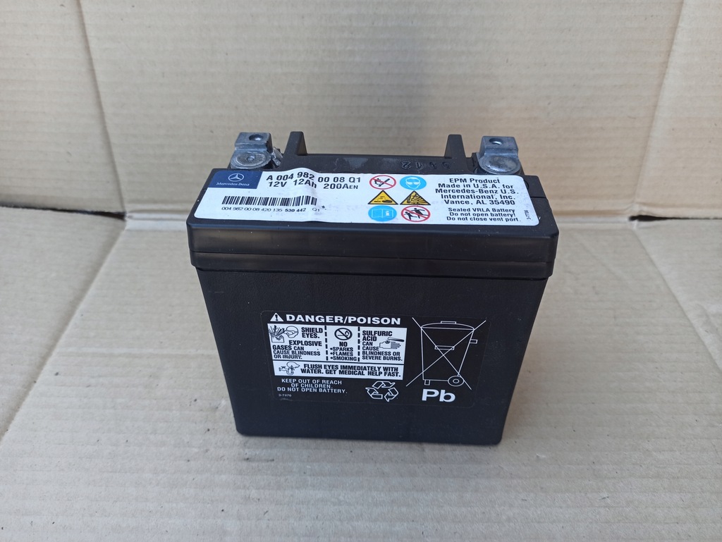 Akumulator dodatkowy MERCEDES 12V 12Ah 200A - 14228931352 - oficjalne ...