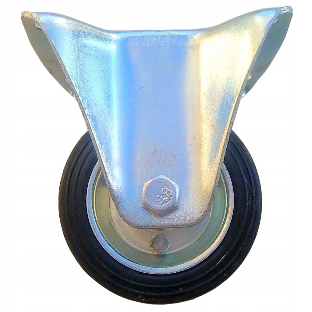Koło Kółko koła fi 80 mm kółka stałe stalowo gumo - 7655458485 ...