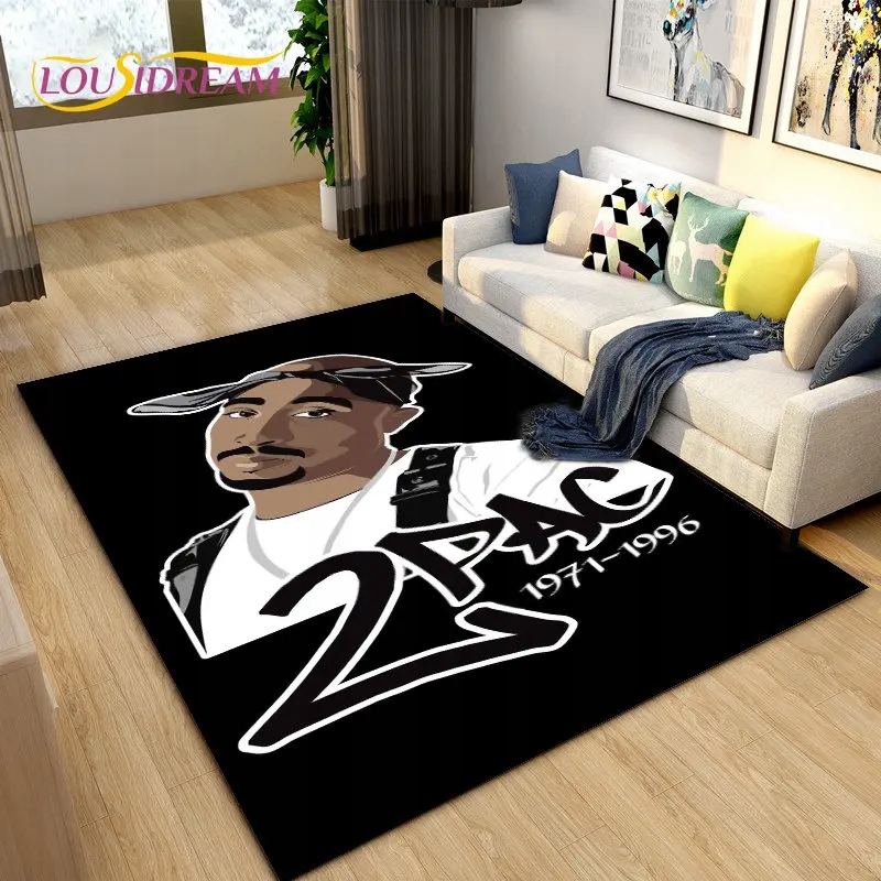 DYWAN Legenda gwiazda Hip Hop Art raper dywan do składania duży dywan ...