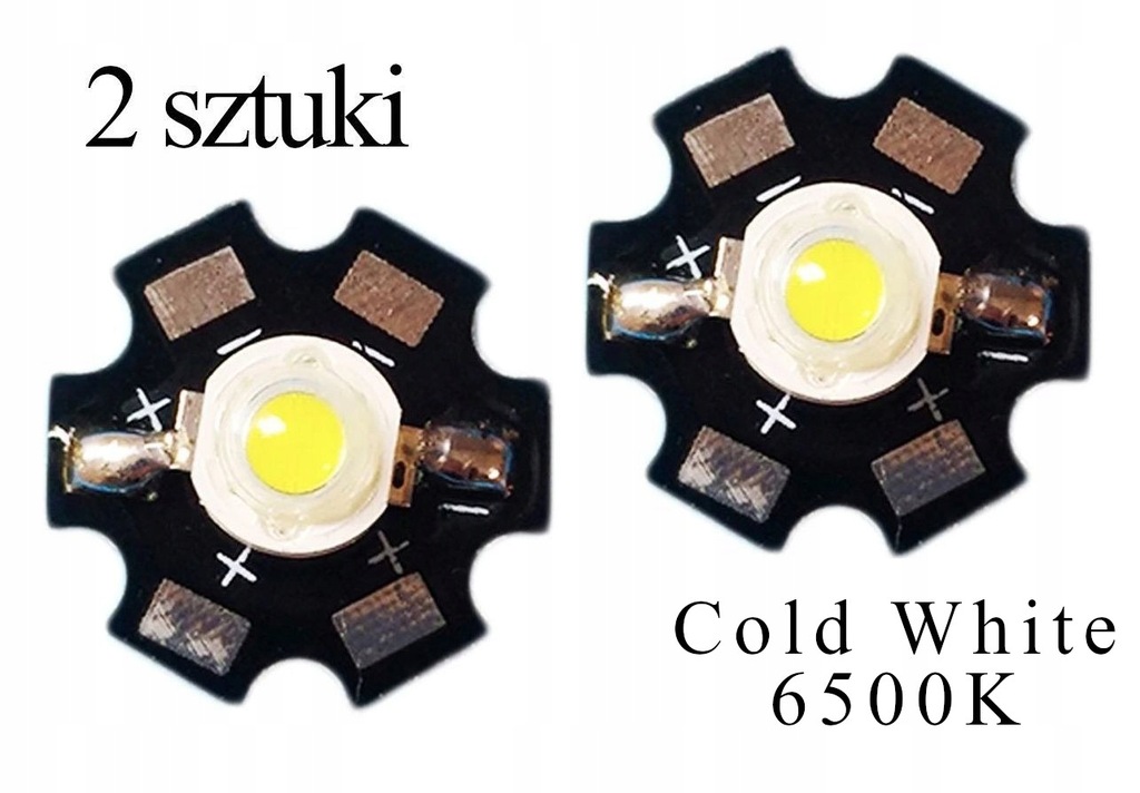 2x Dioda Led Cob Epistar 3W na PCB zimna biała - 13167229700 - oficjalne archiwum Allegro