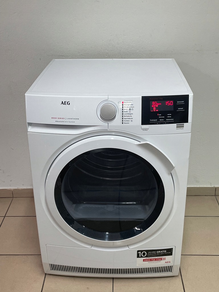 Suszarka AEG 8000 Series Pompa ciepła 8kg 60cm GW - 13471211224 - oficjalne archiwum Allegro