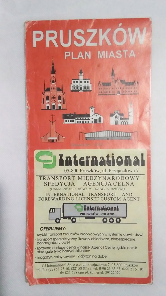 PRUSZKÓW plan miasta mapa biznes 1994 r. - 14703678970 - oficjalne ...