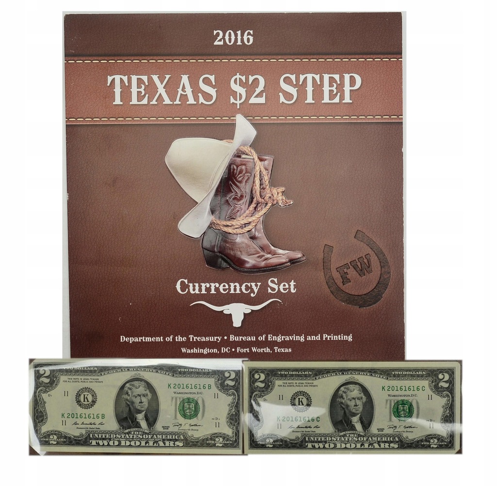 9.fb! Zest.USA, 2 Dolary Texas Step Currency Set - 13175163089 ...
