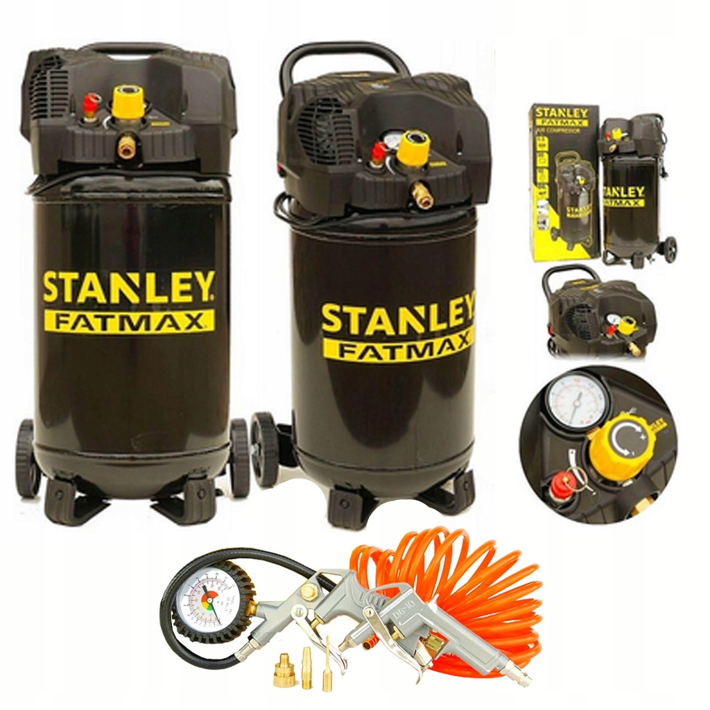 STANLEY FATMAX KOMPRESOR BEZOLEJOWY 30L+ ZESTAW - 12202002501 ...