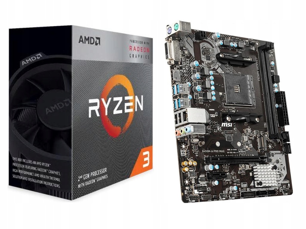 Procesor AMD Ryzen 3 3200G BOX + PŁYTA GŁÓWNA MSI - 8859281966 ...