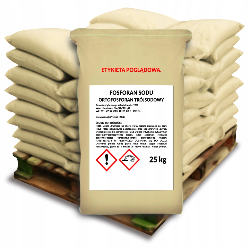 FOSFORAN SODU DWUNASTOWODNY - Trójsodowy - 25KG - 11451615982 ...