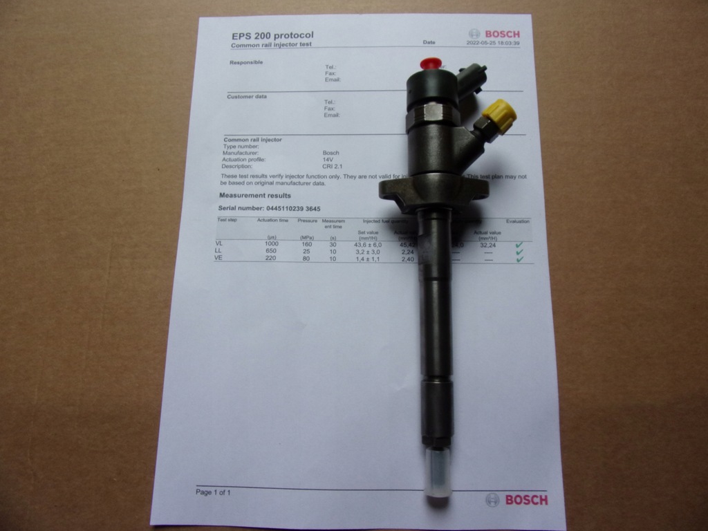 WTRYSKIWACZ PEUGEOT CITROEN 0445110239 TEST - 12445845148 - oficjalne ...