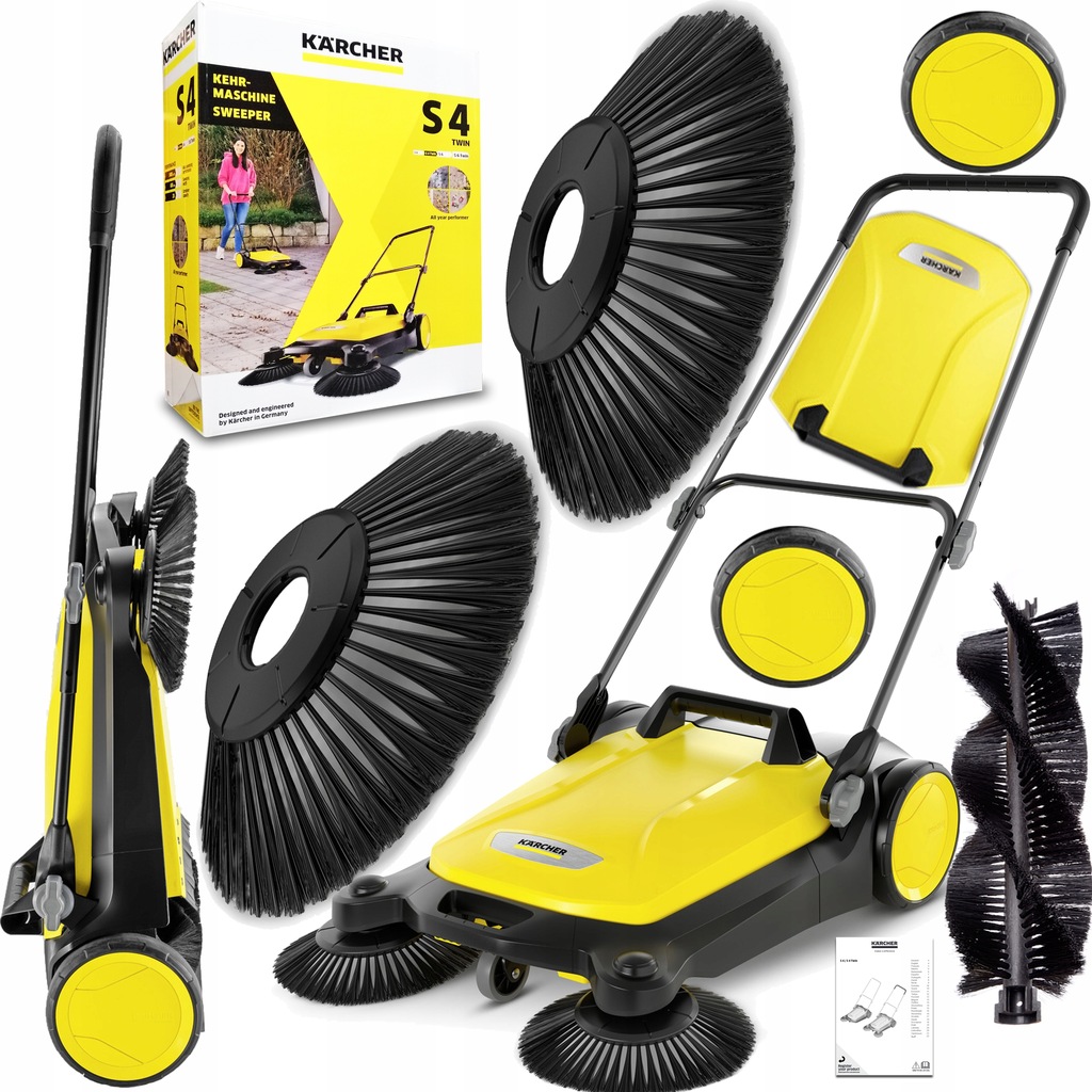 KARCHER S 4 TWIN ZAMIATARKA RĘCZNA KOSTKA KOMPLET - 10215906008 - oficjalne archiwum Allegro