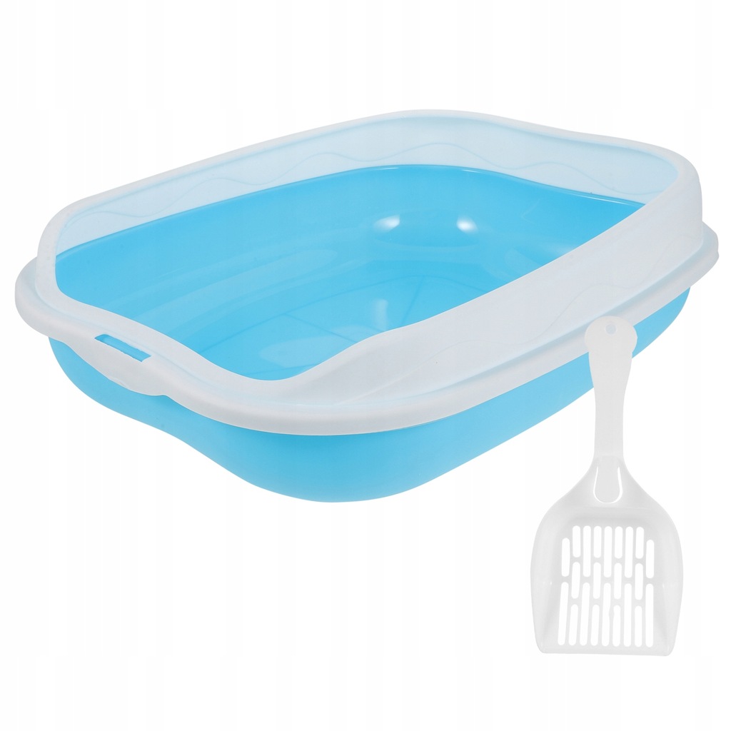 Cat Litter Box Open Top Toilet Tray Scoop Plastic - 14446692275 ...