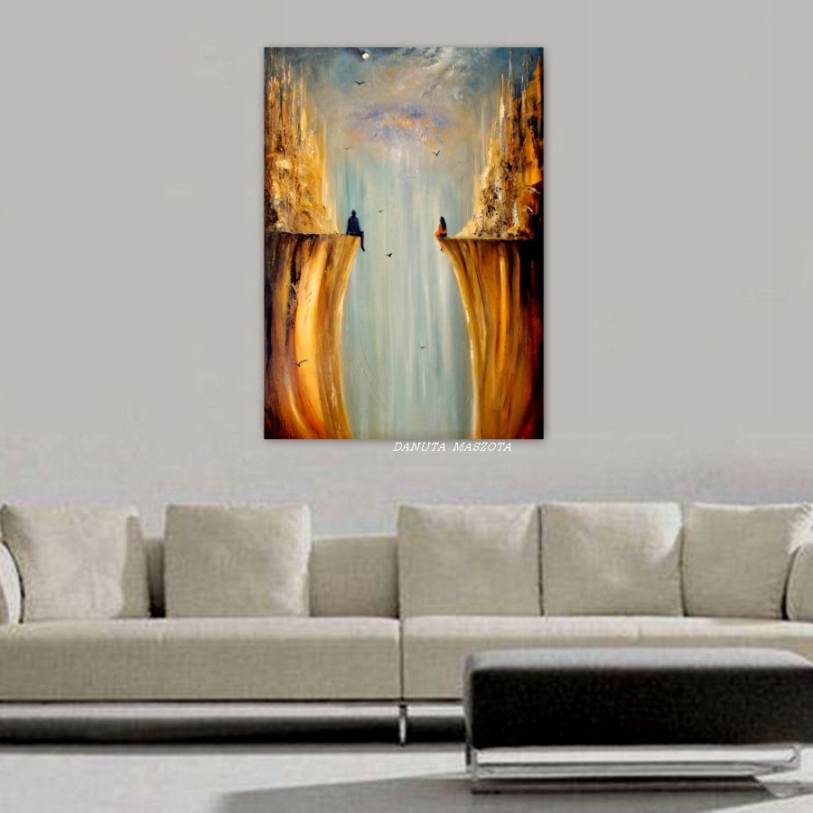 DIALOG. Obraz olejny - 12669266749 - oficjalne archiwum Allegro