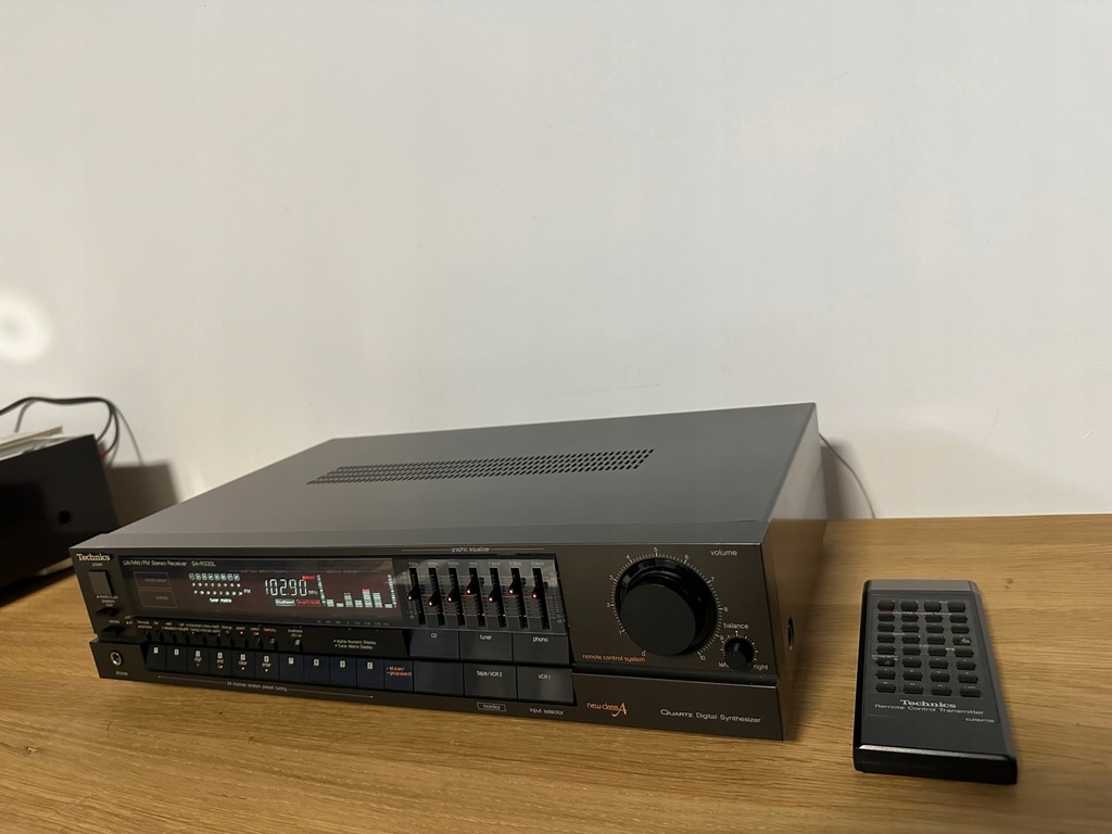 TECHNICS SA-R330L AMPLITUNER STEREO Z KOREKTOREM PIĘKNY + ORYGINALNY PILOT! - 14787398155 ...