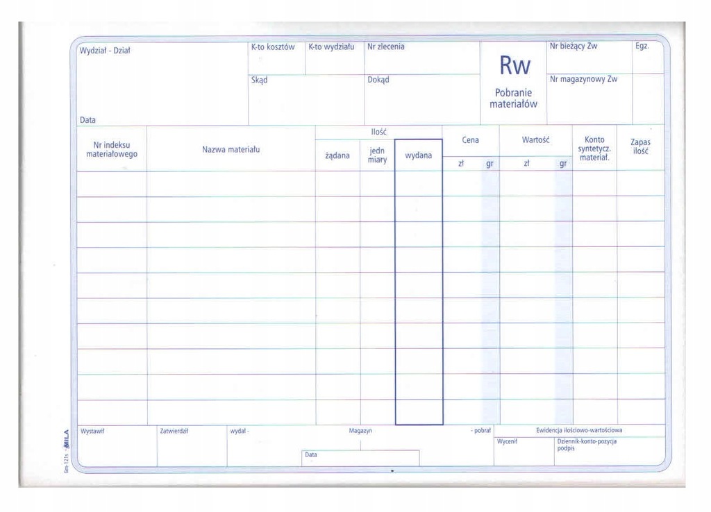 Druk RW pobranie mat. A5 Gm-121s - 13712749928 - oficjalne archiwum Allegro