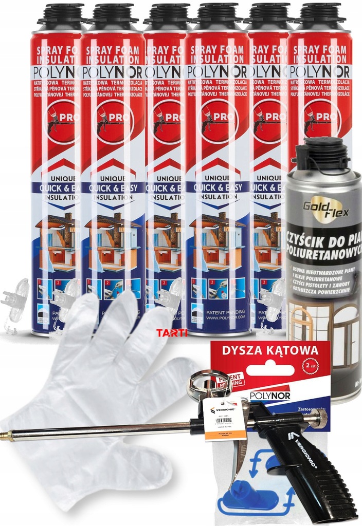 POLYNOR PIANA PUR ocieplenia pianka zestaw 16 elem - 12945653317 - oficjalne archiwum Allegro