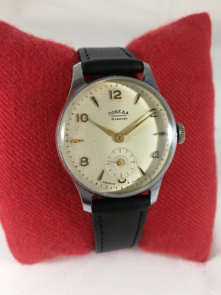 Radziecki zegarek POBIEDA 15 kamieni lata 50 - 12216580337 - oficjalne ...